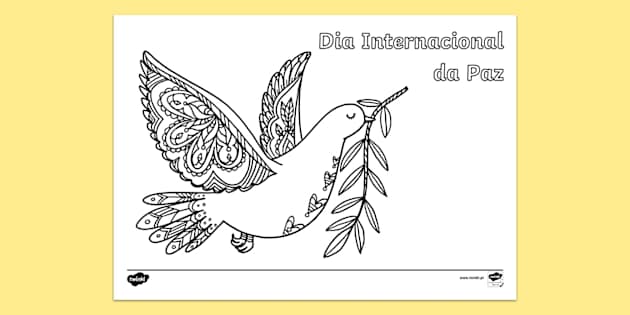 Desenho do Dia Internacional da Paz - Mindfulness - Twinkl