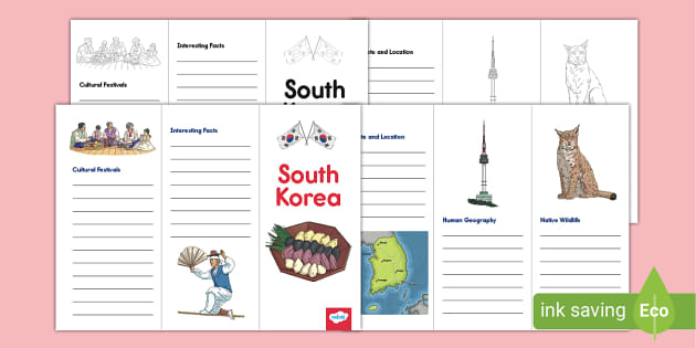 South Korea Leaflet Template (teacher made) - Twinkl