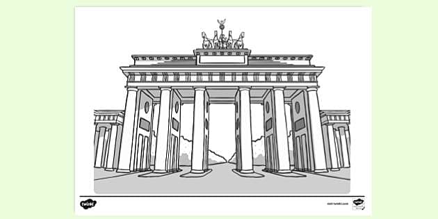 Brandenburg Gate Colouring Sheet | Colouring Sheets - Twinkl