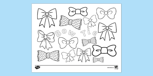 Let’s Doodle! Bow Tie Doodle Coloring Sheet - Twinkl Let’s Doodle! Bow Tie Doodle Coloring Sheet - Twinkl