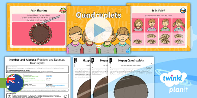 Year 2 Number: Quarters (3) Lesson (teacher made) - Twinkl