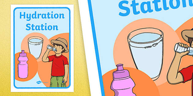 👉 Printable Hydration Station Sign | Classroom Organisation