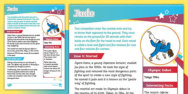 Judo Fact Sheet (teacher made) - Twinkl