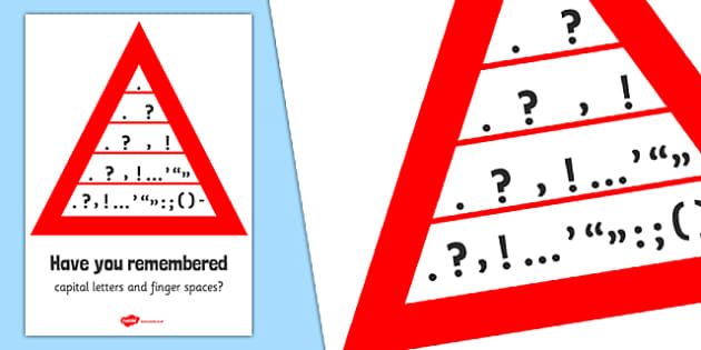 Punctuation Pyramid Poster - Punctuation, VCOP, pyramid, writing