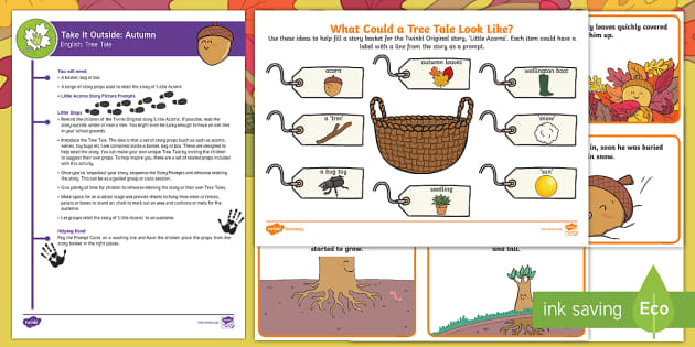 EYFS Take It Outside: Autumn English - Tree Tale Activity