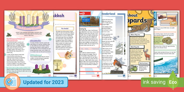 Differentiated Reading Comprehension Activity Pack (Upper Primary)