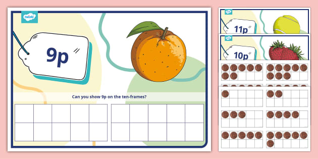 Older Learners: Counting Pennies to 20 Matching Game