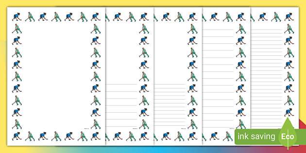 Hockey Page Borders (teacher made) - Twinkl