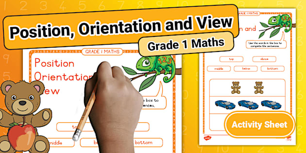 Grade 1 Maths - Term 1 - Position, Orientation and View - Worksheet 4 ...