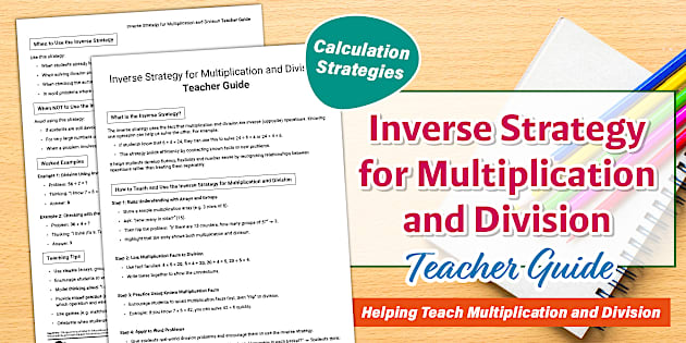 Inverse Strategy for Multiplication and Division Guide