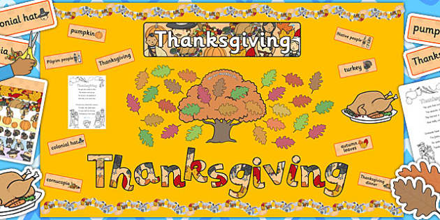 Ready Made Thanksgiving Display Pack (teacher made) - Twinkl