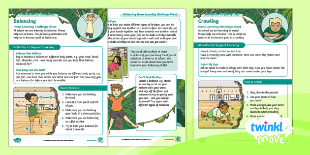 Reception PE I Gymnastics I Home Learning Tasks - Twinkl