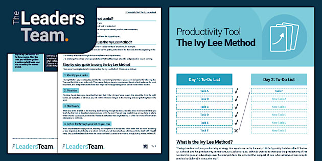 Productivity Tool: The Ivy Lee Method