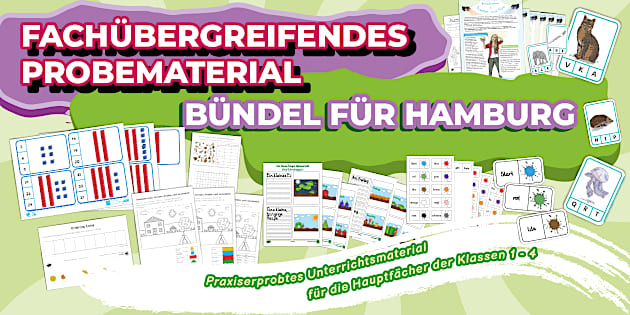 Fachübergreifendes Probematerial-Bündel für Hamburg für die Grundschule