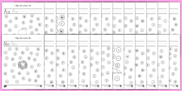 I Spy the Letter Activity Pack | Find the Letter Worksheets