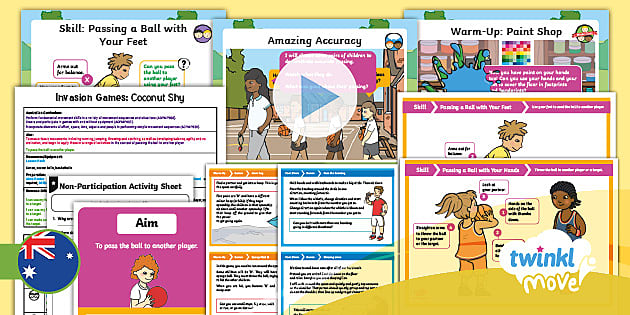 Move PE Year 1 Invasion Games Lesson 5: Coconut Shy Lesson Pack