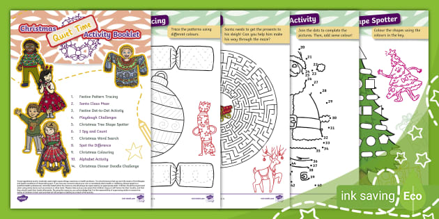 Christmas Quiet Time Activity Booklet (Ages 5 - 7) - Twinkl