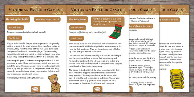 Victorian Christmas Parlour Games | Twinkl Party - Twinkl