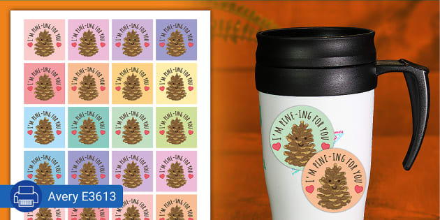 Pastel Christmas Puns Stickers 'Pine-ing for You' - Twinkl