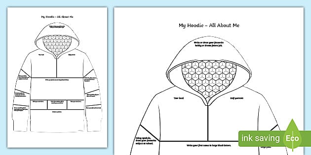 All About Me Hoodie Activity nauczyciel Wykona Twinkl