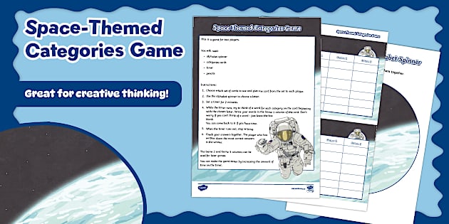 Space-Themed Categories Game