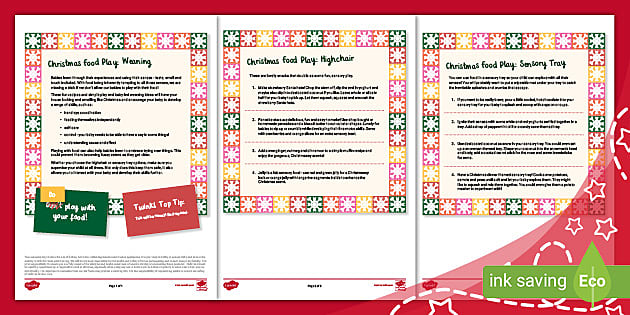 Christmas Food Play: Weaning (teacher made) - Twinkl