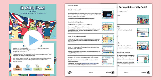 British Food Fortnight Whole School Assembly Pack - Twinkl
