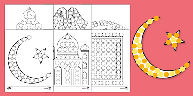 Ramadan Dot Marker Craft (teacher made) - Twinkl