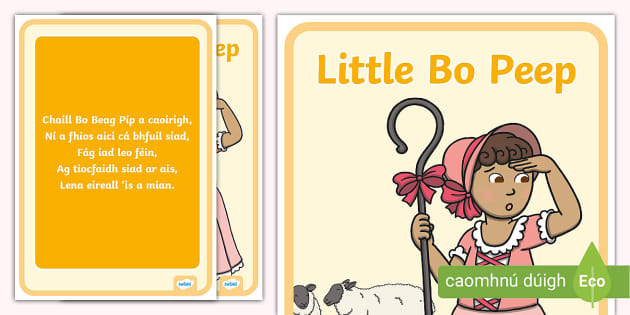 Gaeilge Little Bo Peep (teacher made) - Twinkl