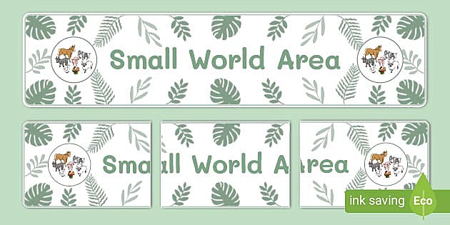 * NEW * Botanical-Themed Small World Area Display Banner - Twinkl