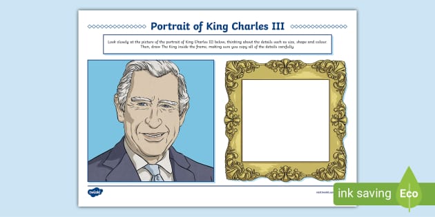 FREE! - King Charles III Portrait Activity (teacher made)