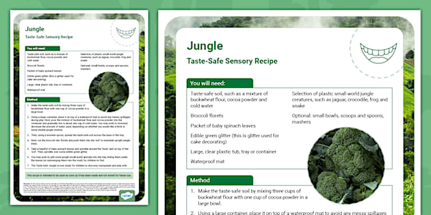 Taste-Safe Jungle Sensory Recipe | Sensory Play - Twinkl