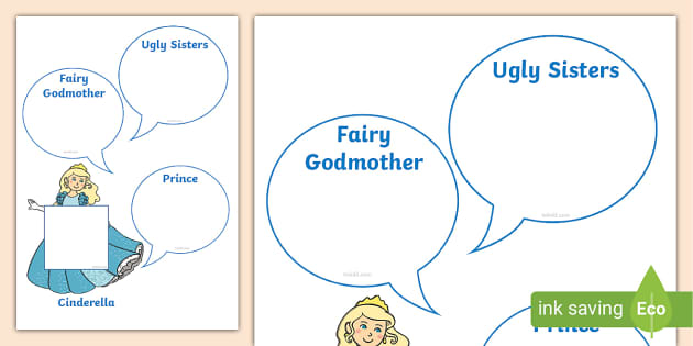 Editable Cinderella Role on the Wall Worksheet - Twinkl