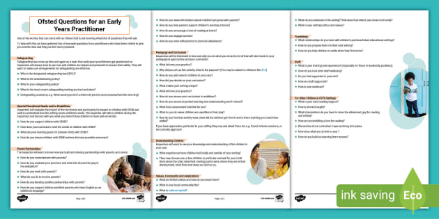 Ofsted Questions Early Practitioners Could Be Asked ofsted-questions-early-practitioners-could-be-asked