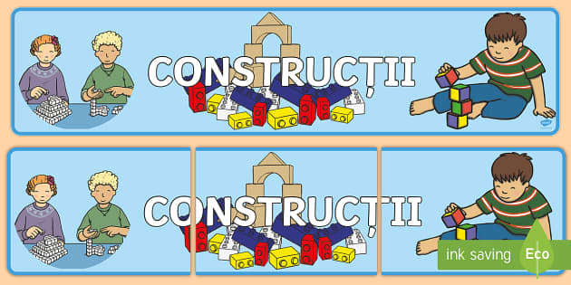 Centru de interes: Construcții Banner - Twinkl