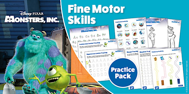 Monsters, Inc.: Fine Motor Skills Activity Pack