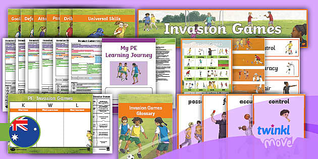 Australian Move PE Year 4 Invasion Games Unit Pack - Twinkl