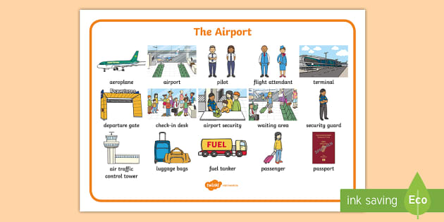 The Airport Aistear Word Mat (teacher made) - Twinkl