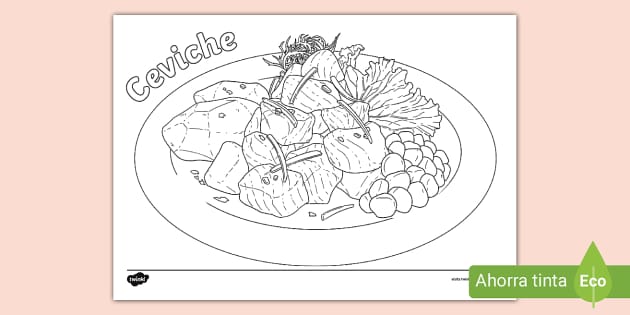 Ficha: Ceviche para colorear | Twinkl Perú