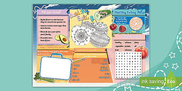 Healthy Eating Week Activity Mat (teacher made) - Twinkl