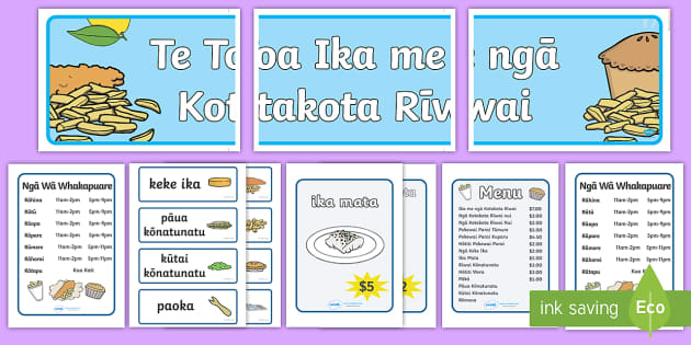 Fish and Chip Shop Role-Play Pack Te Reo Māori - Twinkl