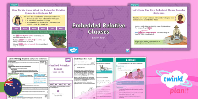 Level 3 Writing: Structure - Complex Sentences with Embedded Relative ...