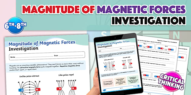 Grades 6-8 Magnitude of Magnetic Force Activity | Twinkl USA