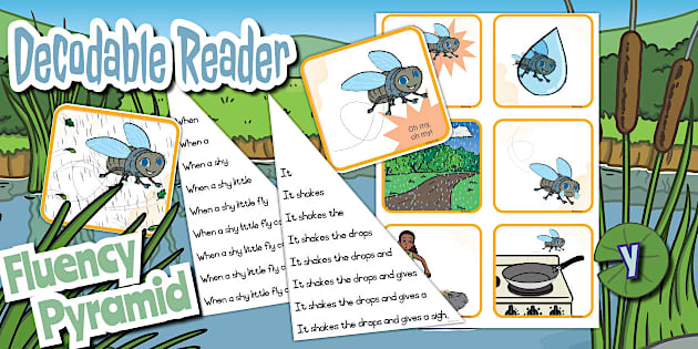 FPhase Phonics - y (igh) Fluency Pyramid - Fly in the Sky