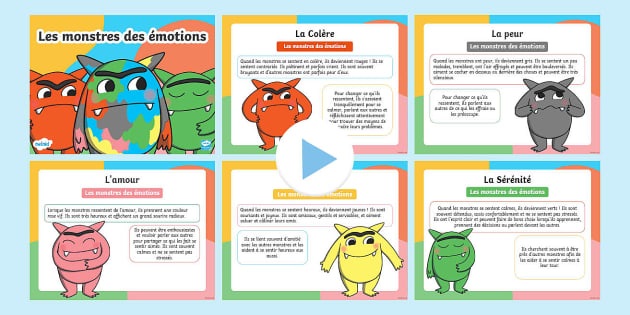 Monstres des Émotions - PowerPoint (Hecho por educadores)