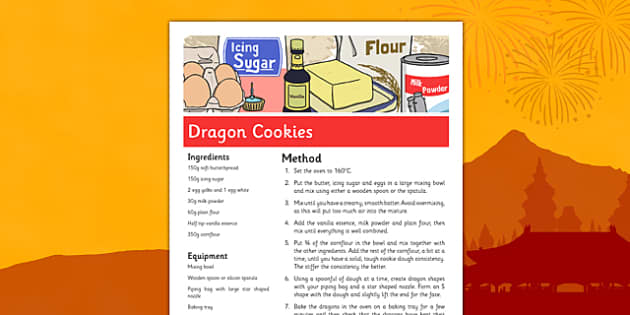 Dragon Cookies Recipe for Chinese New Year