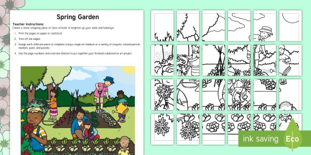 Spring Gardening Collaborative Art Pack (teacher made)