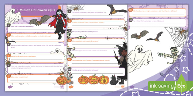 5-Minute Easy Halloween Quiz (Answers Included)