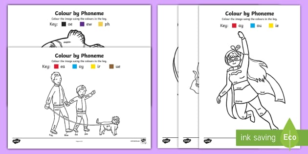 Colour by Phoneme Phase 5 Colouring Pages (Teacher-Made)