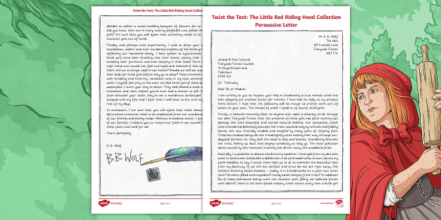 Persuasive Letter from the Big Bad Wolf for Key Stage 2